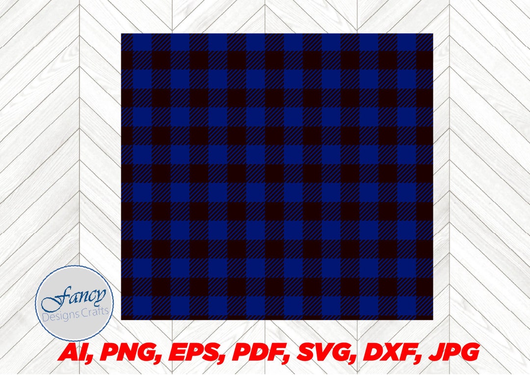 BLUE BUFFALO PLAID Svg Seamless Pattern, Ornament Texture Svg, Buffalo ...