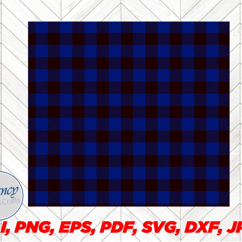 Blue Buffalo Plaid Fabric - Etsy