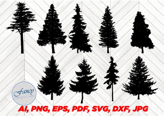 Pine Tree SVG Christmas Tree Cut File Tree Bundle Nature - Etsy