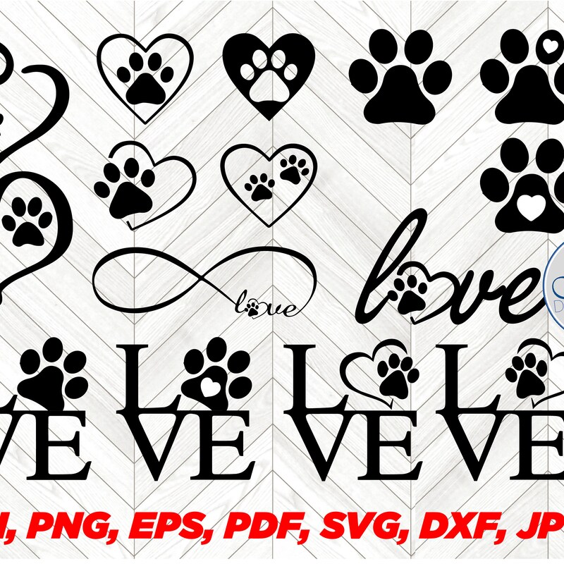 Dog Paw Svg - Etsy