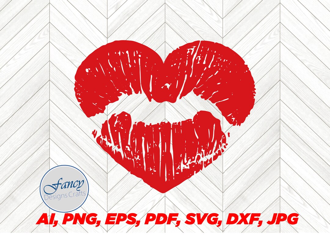 Love Lips Svg, VALENTINE'S DAY Lips Vector, Ai, Love Lips Png, Pdf ...