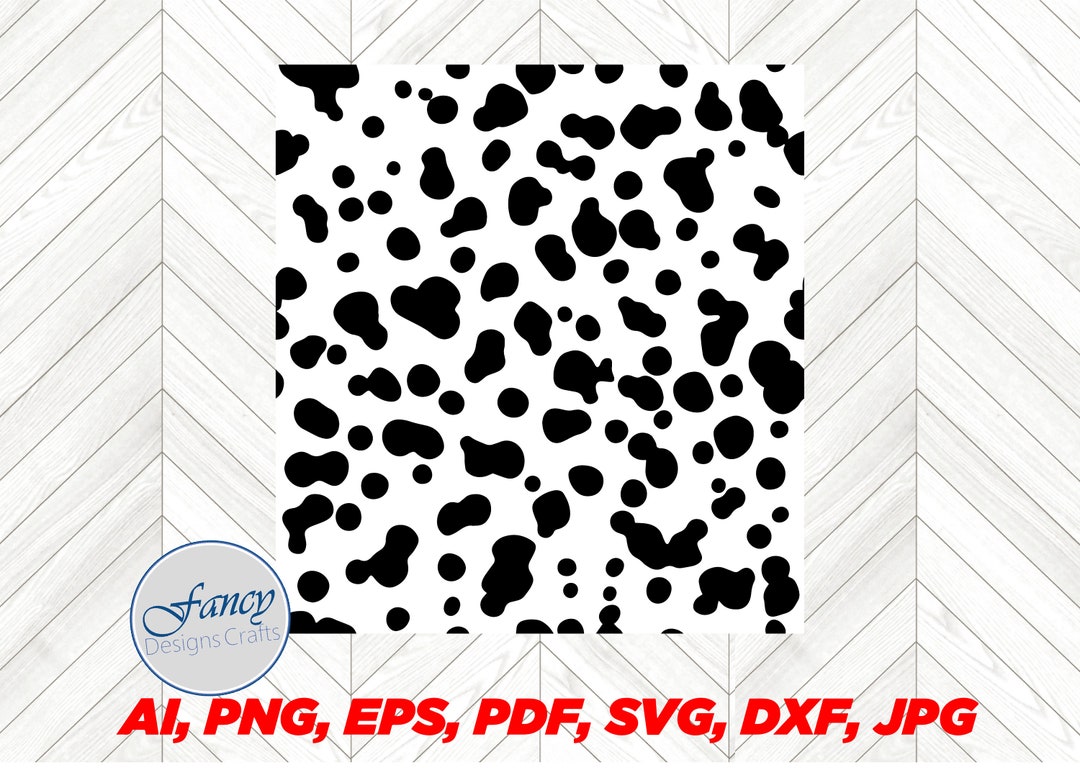 Dalmatian Svg Pattern, Dalmatian Print Svg, Dot Pattern Vector, Ai, Png ...