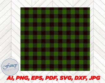 RED and Green BUFFALO PLAID Svg Seamless Pattern Ornament | Etsy