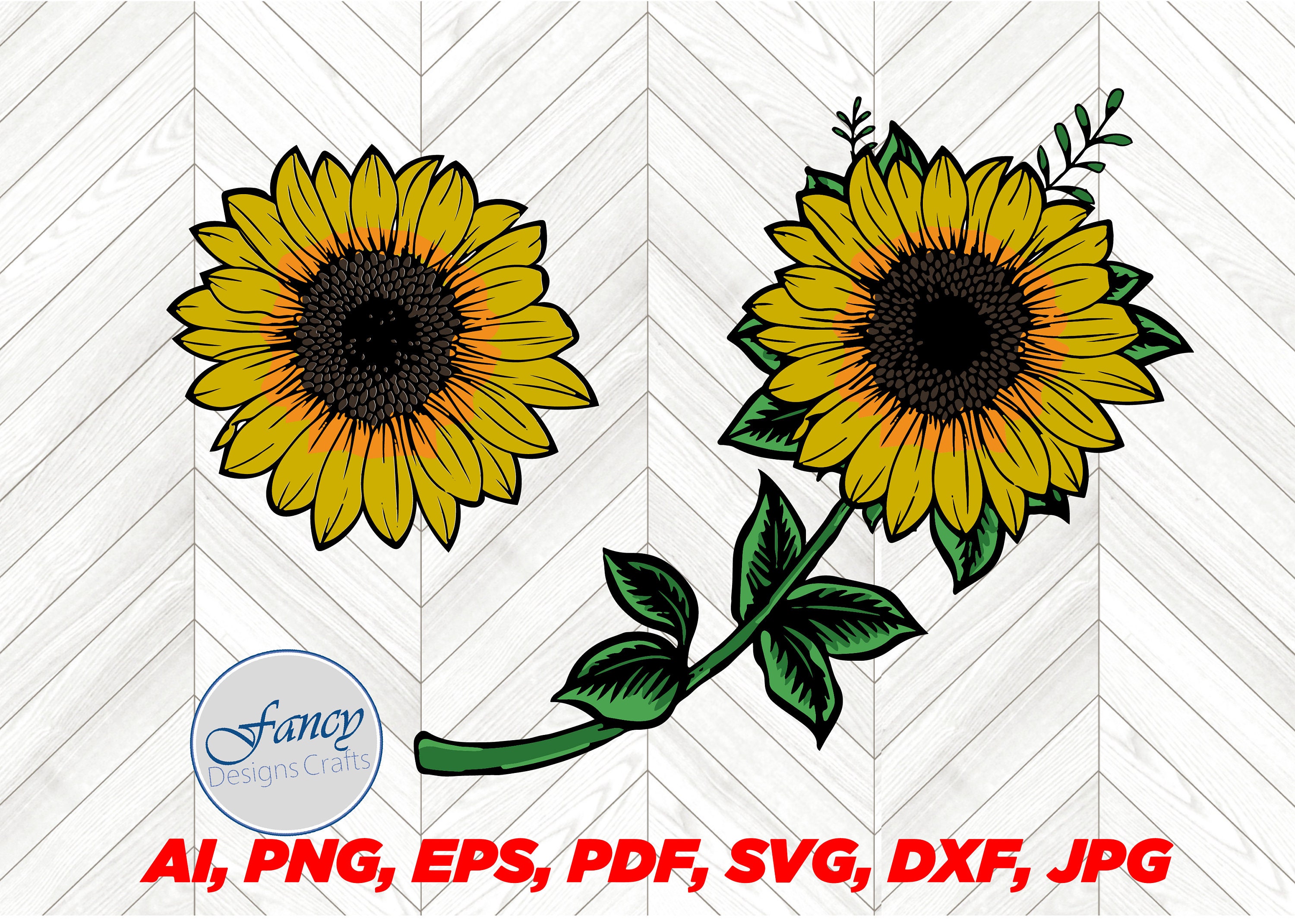 Sunflower Svg Vector Sunflowers Flower Svg Vector Ai Png - Etsy