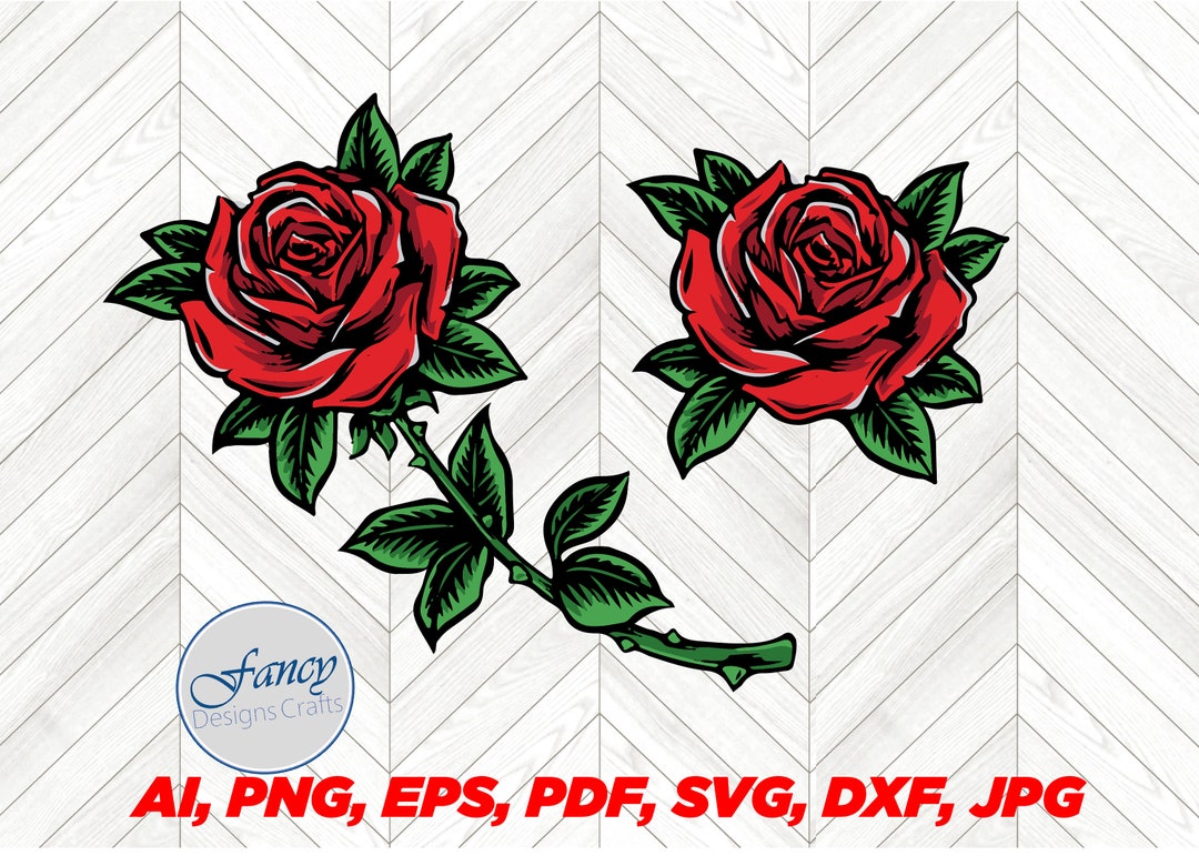 Red Rose Svg, Vector Red Roses, Flower Svg, Vector, Ai, Png, Pdf, Jpg ...