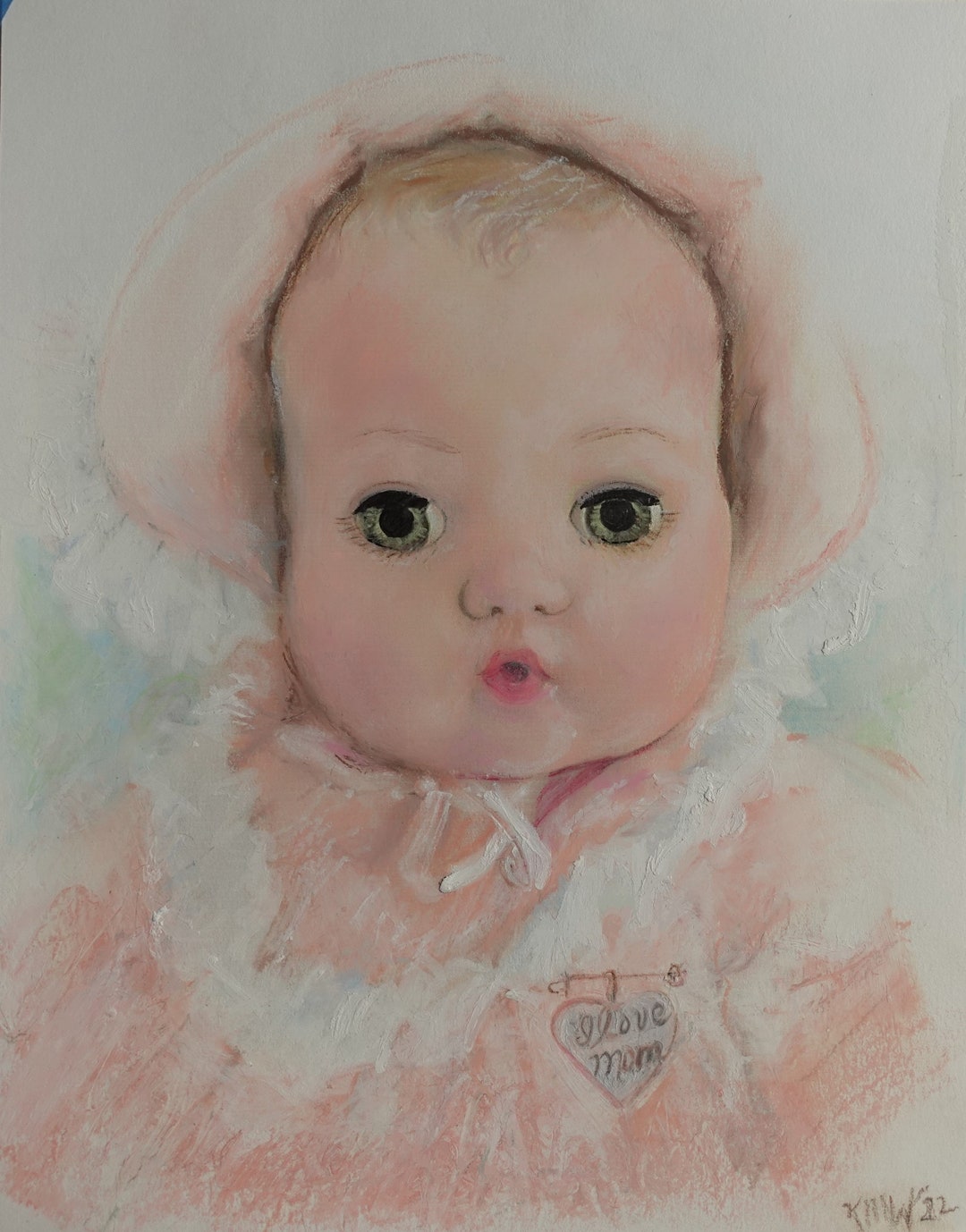 Custom Hand-painted Baby Doll Portrait, Painting of Your Favorite Doll ...