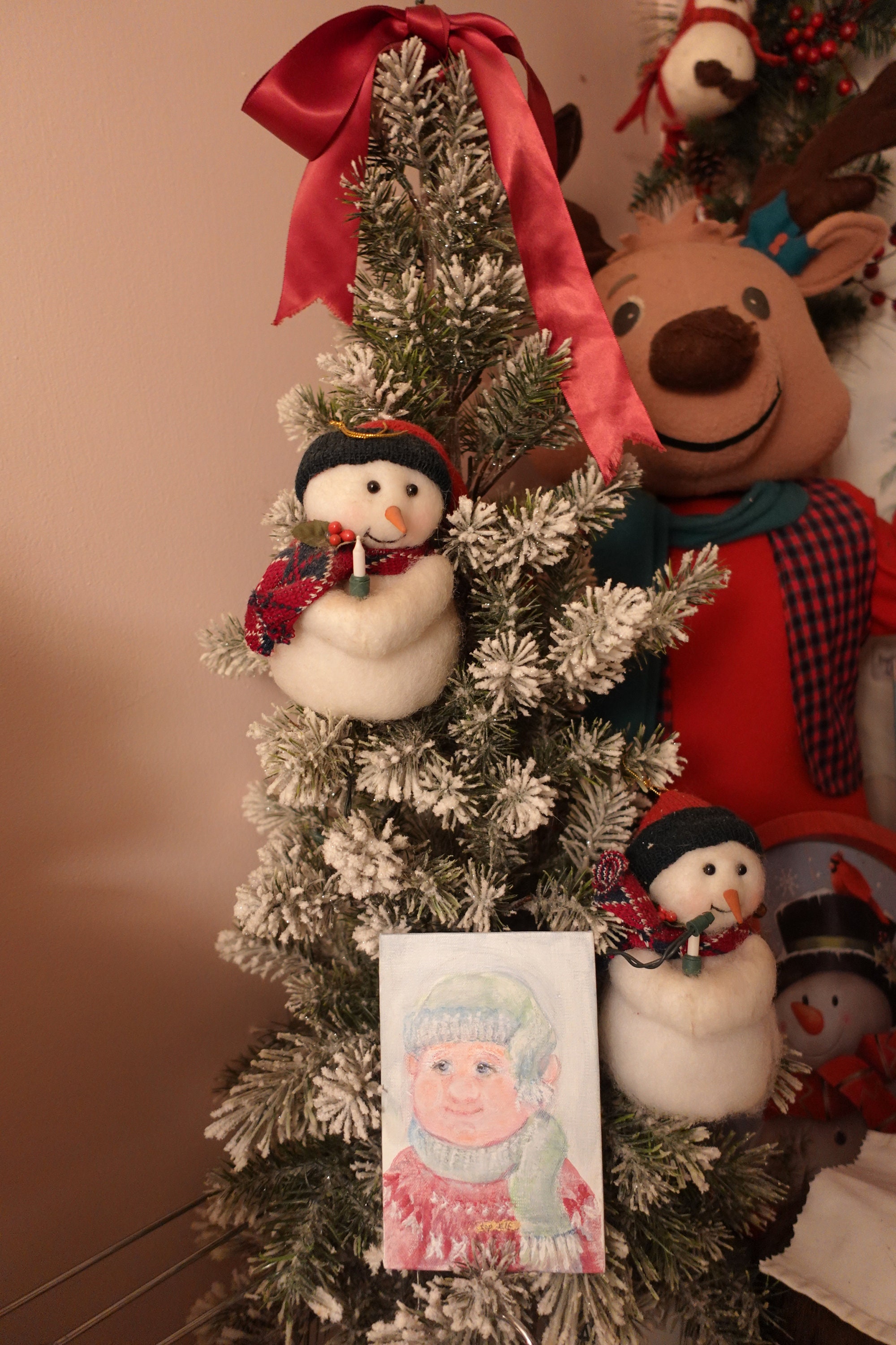 NEW Christmas ELF Winter Gnome, Holiday Elves, Hand Painted Portrait ...