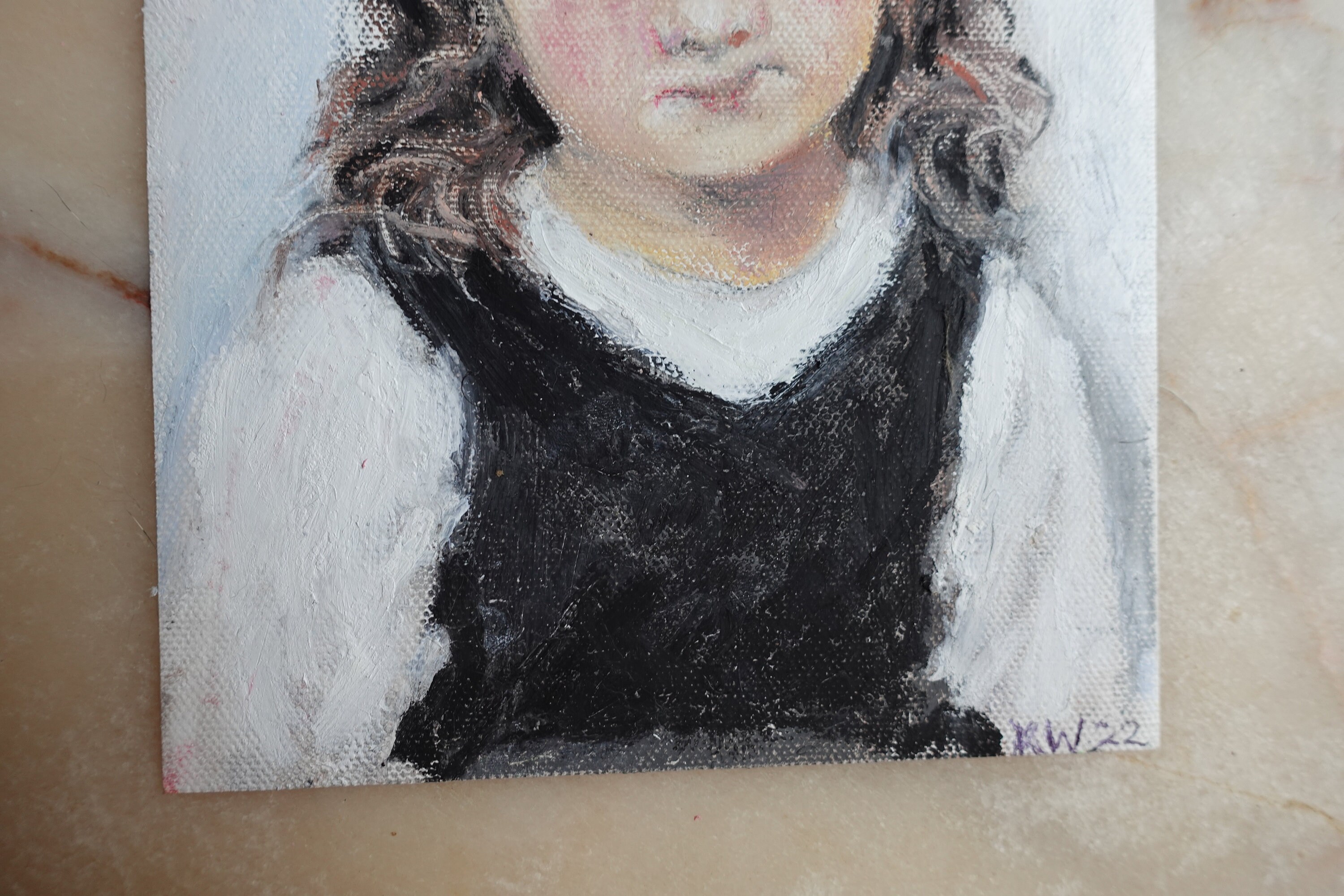 Crying Peasant Girl, Realist Genre Painting, Fine Art for Historic Home ...