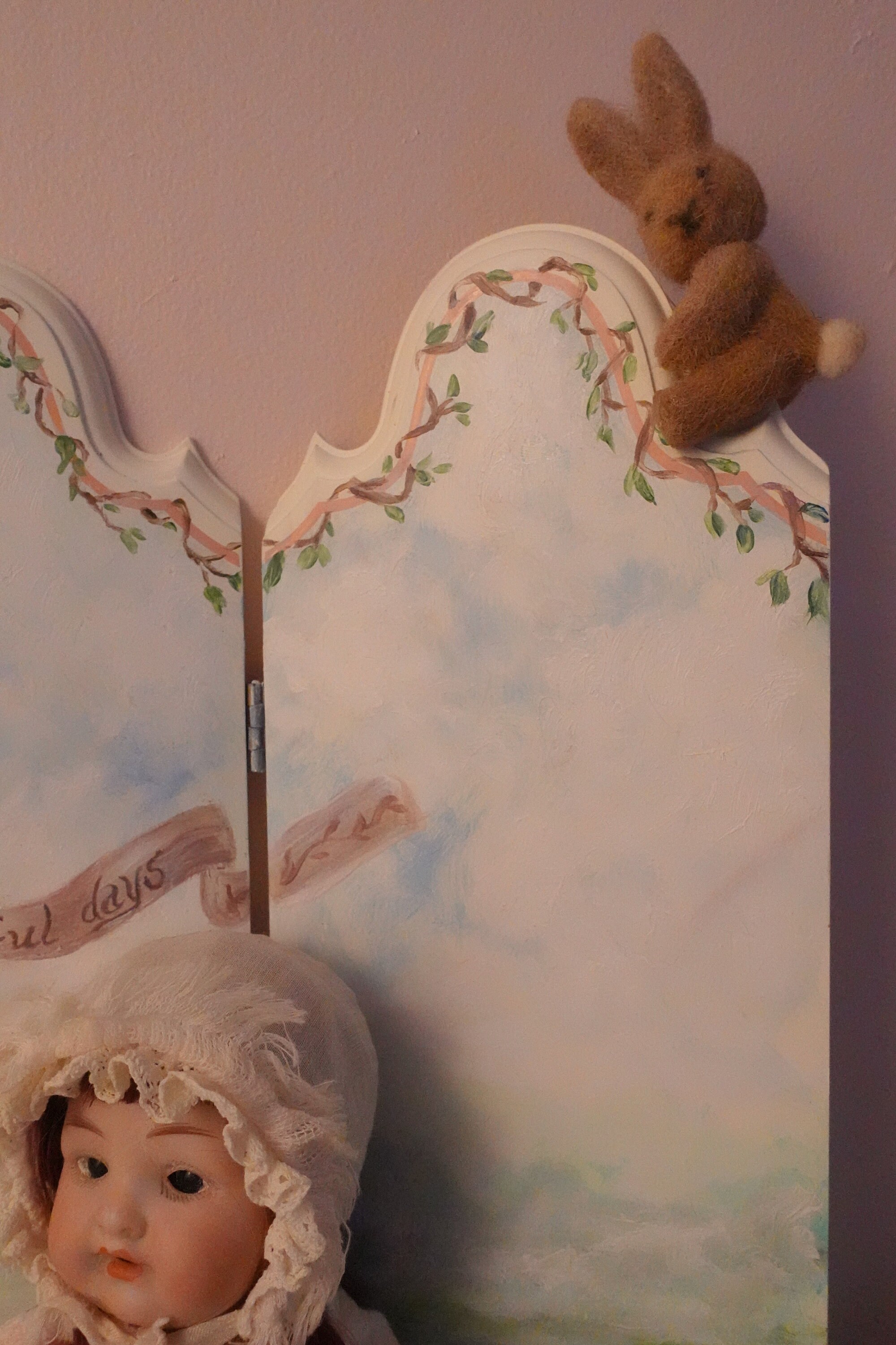 Hand-painted Three Panel Doll Screen Small Doll Accessory - Etsy