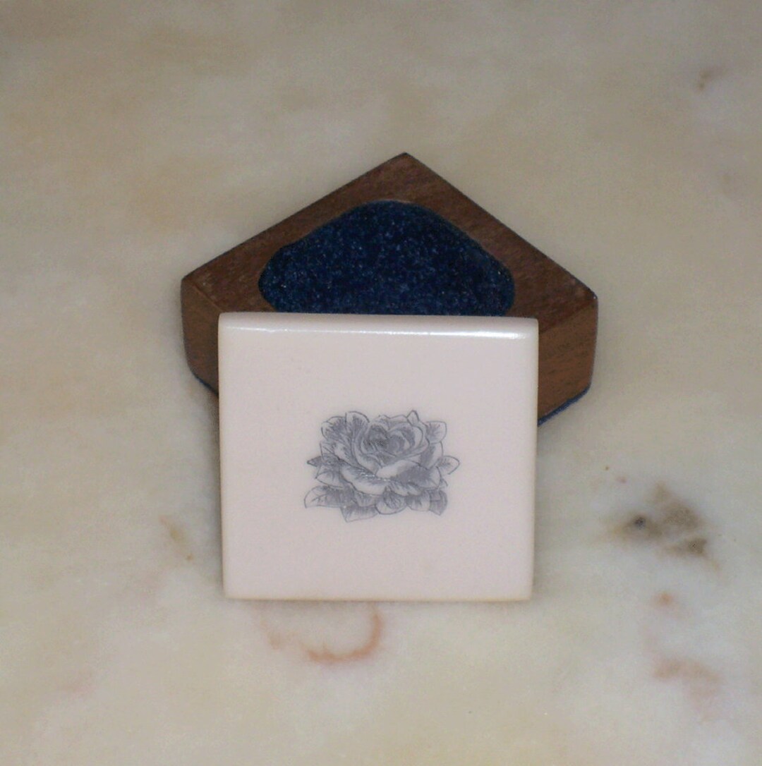 Hand-etched Corian-topped Keepsake Box, Jewelry Box With Country Rose ...