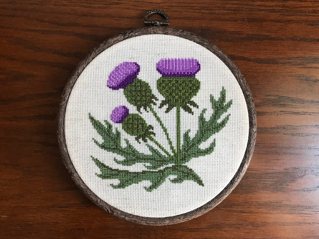 Scottish Thistle Trio Cross Stitch Pattern (PDF Only, Instant Download ...