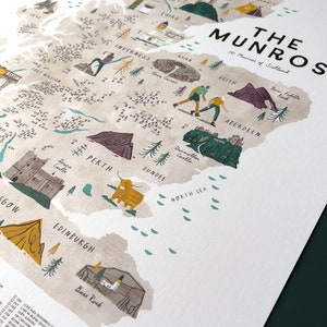 The Munros - A2 Illustrated Map Checklist. the Complete 282 Munro ...