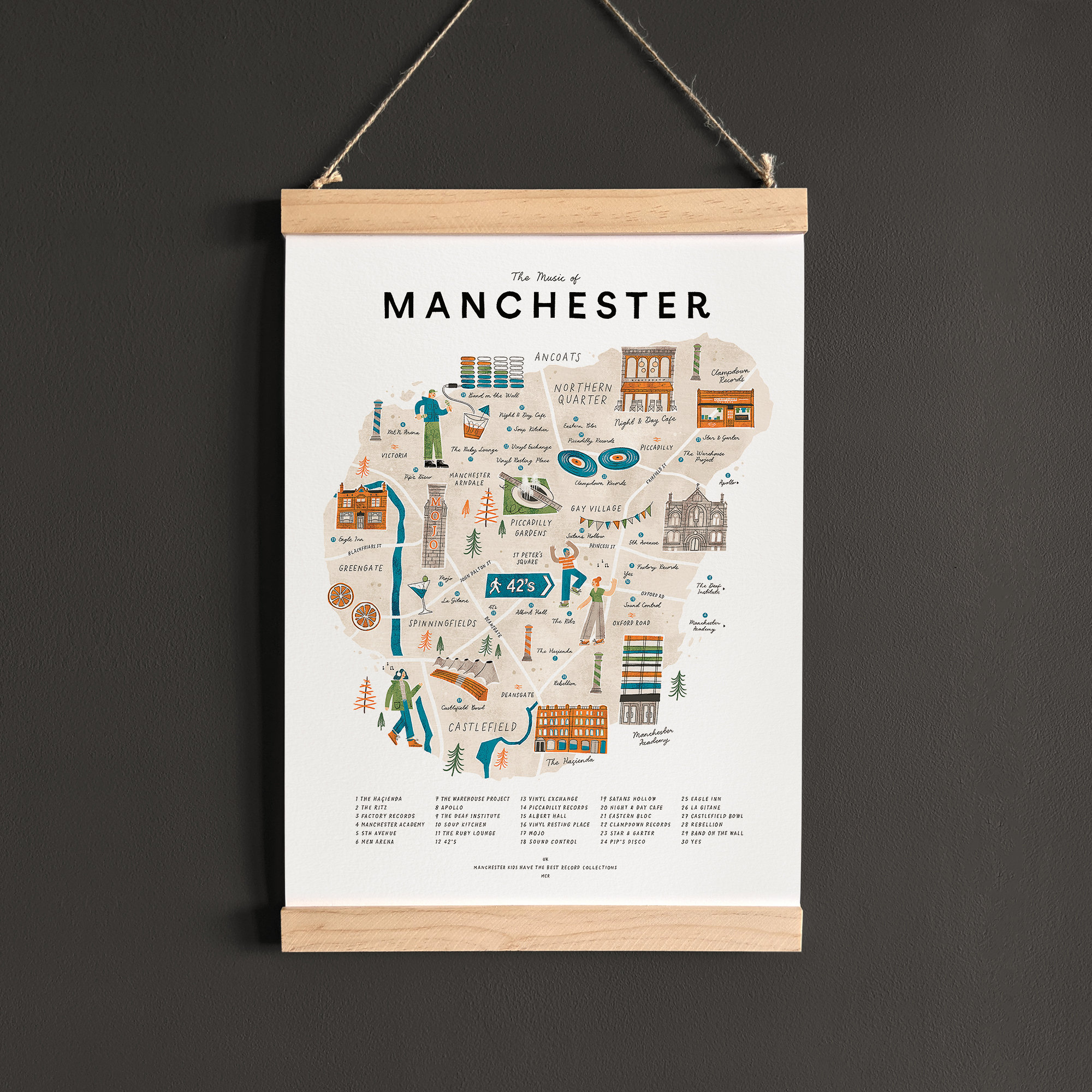 Music of Manchester 30 Iconic Music Venues of Manchester. - Etsy UK