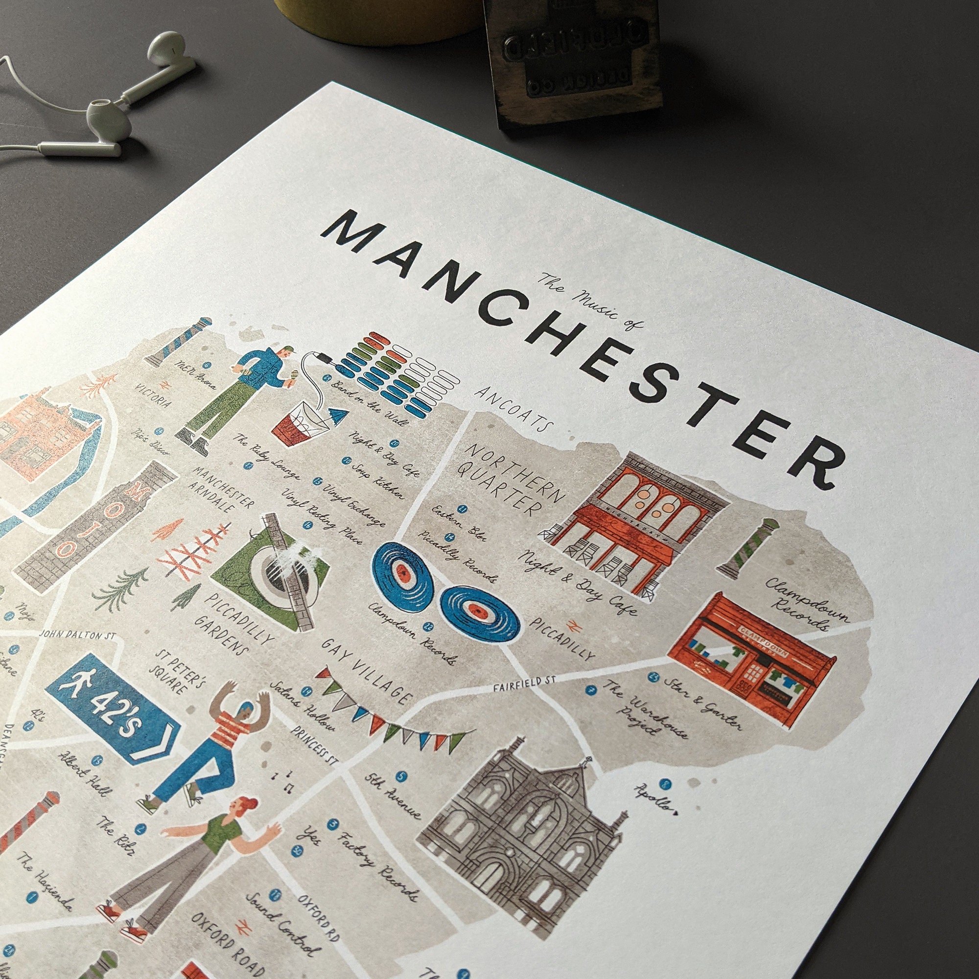 Music of Manchester 30 Iconic Music Venues of Manchester. - Etsy