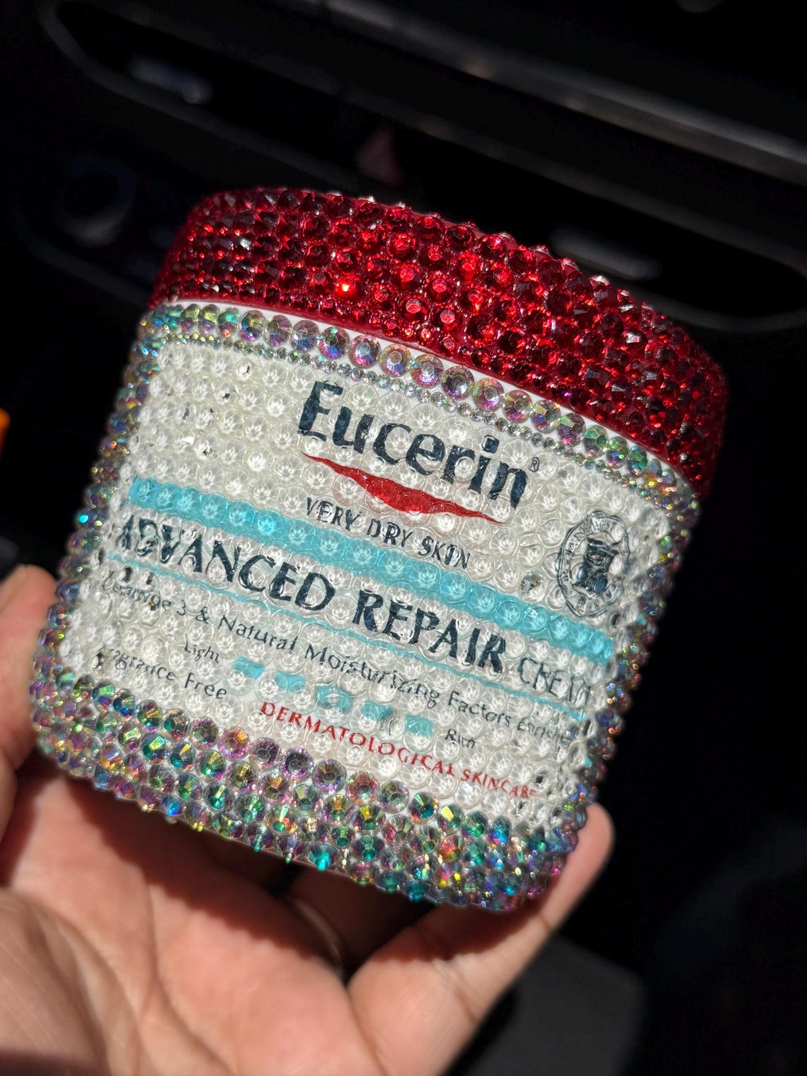 Bedazzled Eucerin Advanced Repair Cream 14 Oz – Handmade Crystal ...