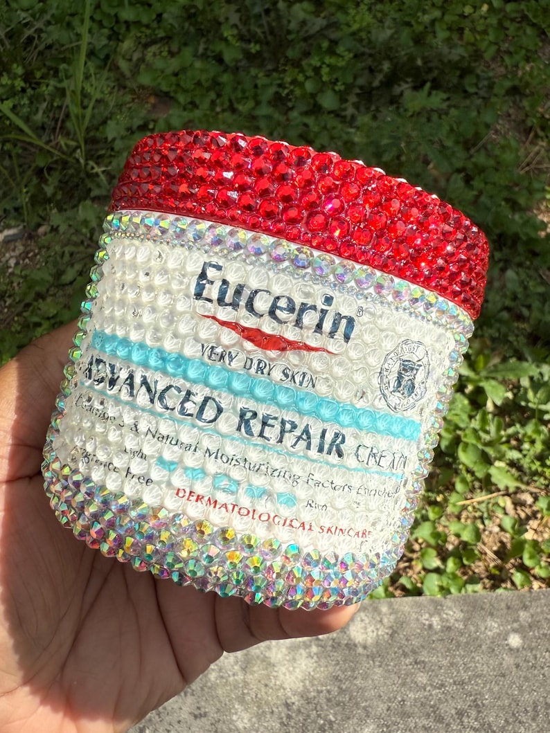 Bedazzled Eucerin Advanced Repair Cream 14 Oz – Handmade Crystal ...