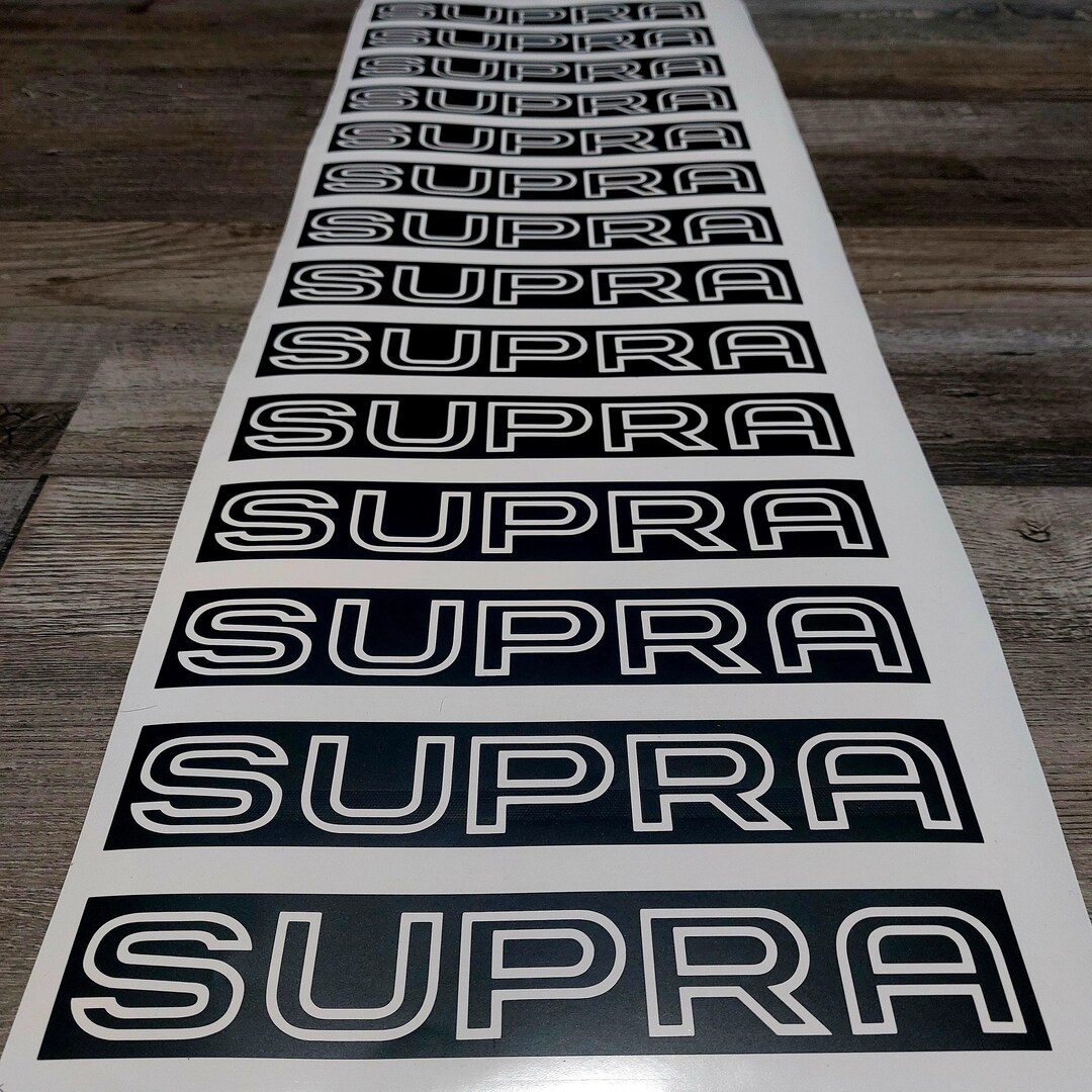 SUPRA | Adhesive Vinyl Decal Sticker for Automotive Vehicle, Automobile ...