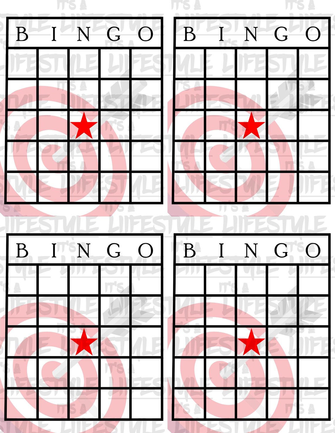 Printable Blank Bingo Cards – Customizable Game, Unicorn & Bullseye ...
