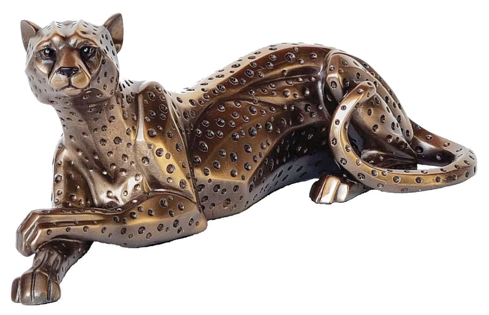 Cheetah Resting Sculpture, Bronze, African, Decor, Figurine, Art ...