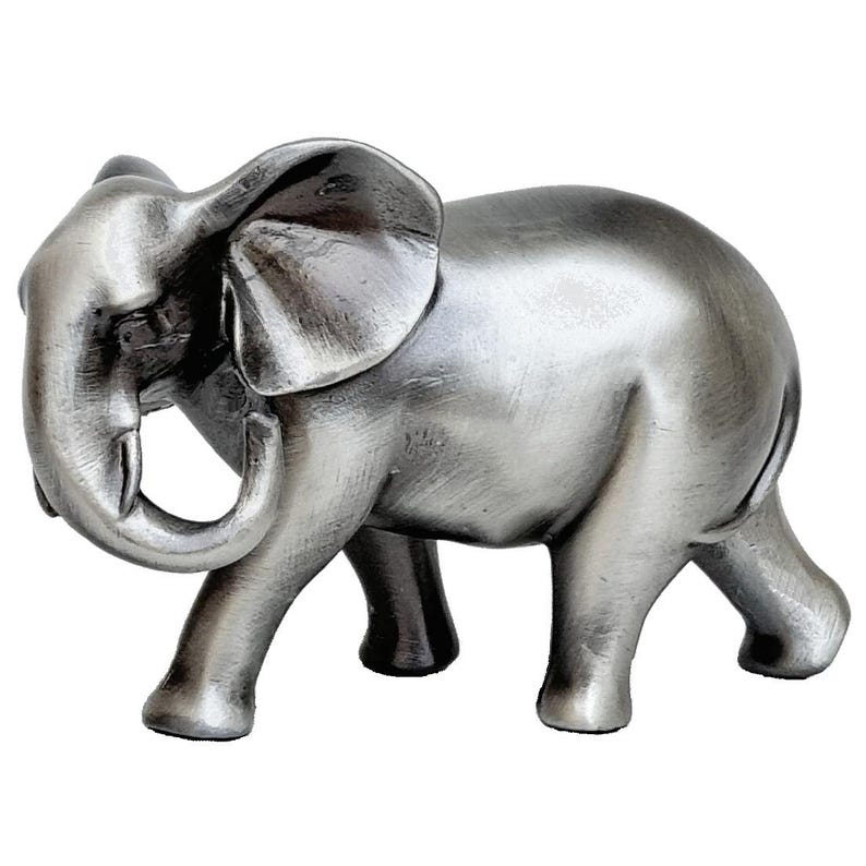 Pewter Elephant Sculpture - Etsy