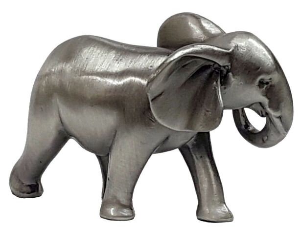 Pewter Elephant Sculpture - Etsy