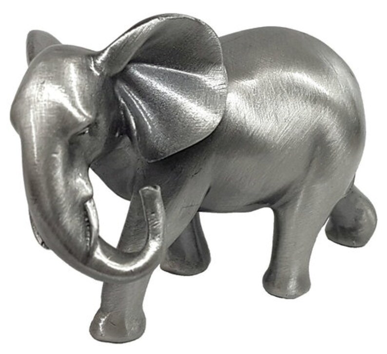 Pewter Elephant Sculpture - Etsy