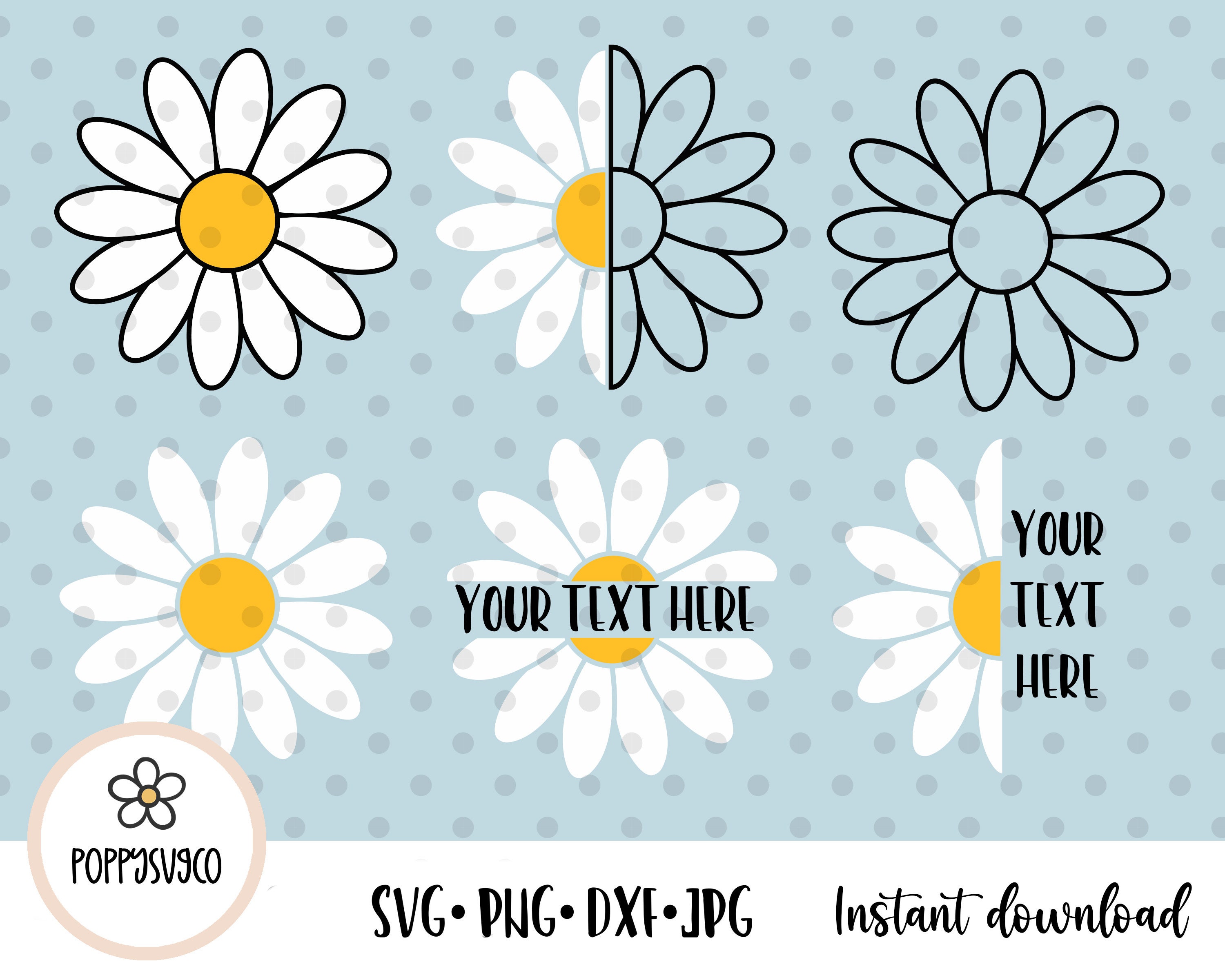 Daisy SVG Daisy Split Svg Flower Svg Groovy Flower Half - Etsy Australia