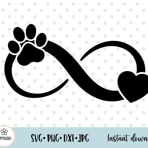 Infinity Paw Svg - Etsy