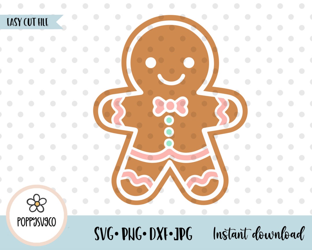 Gingerbread Man SVG Cute Christmas Svg, Christmas Cookies Svg ...