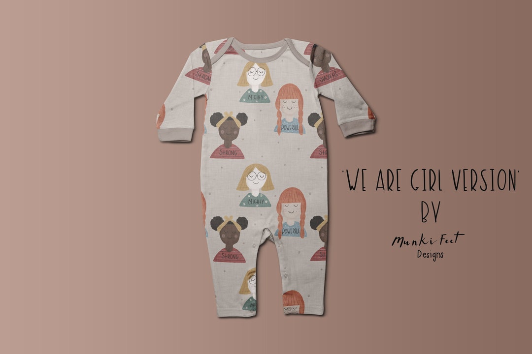 Positive Empowering Digital Seamless Fabric Design/children's Fabric ...