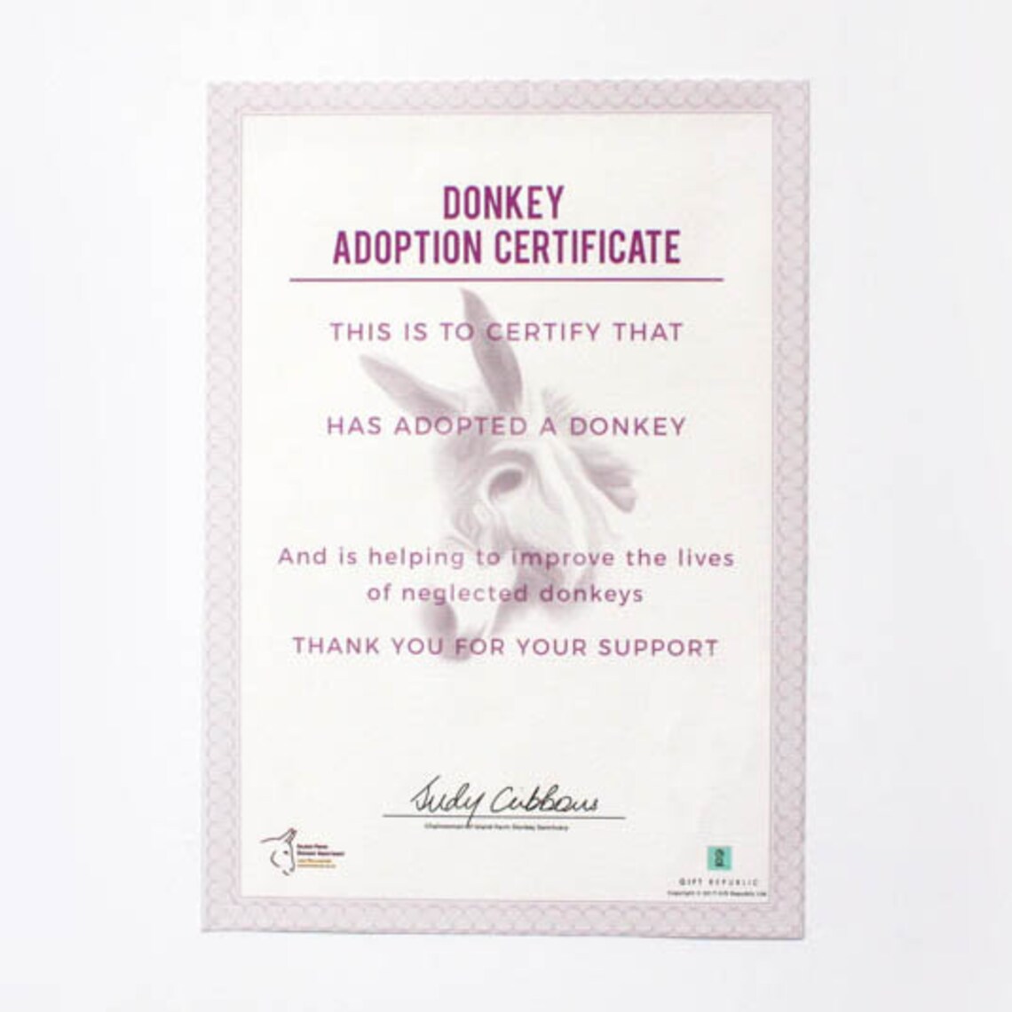 Adopt A Donkey Personalised Gift Tin - Etsy UK