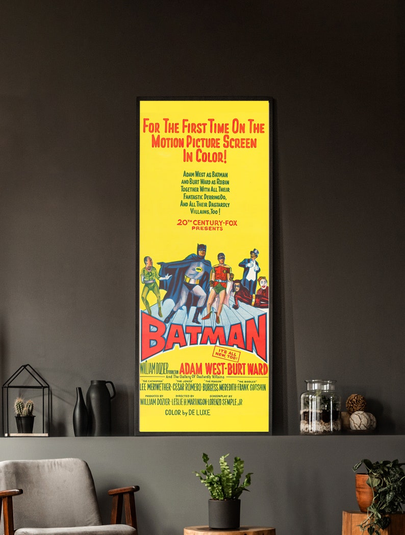 1966 Batman Insertar cartel de la película, Pow Bam Zam - Etsy México