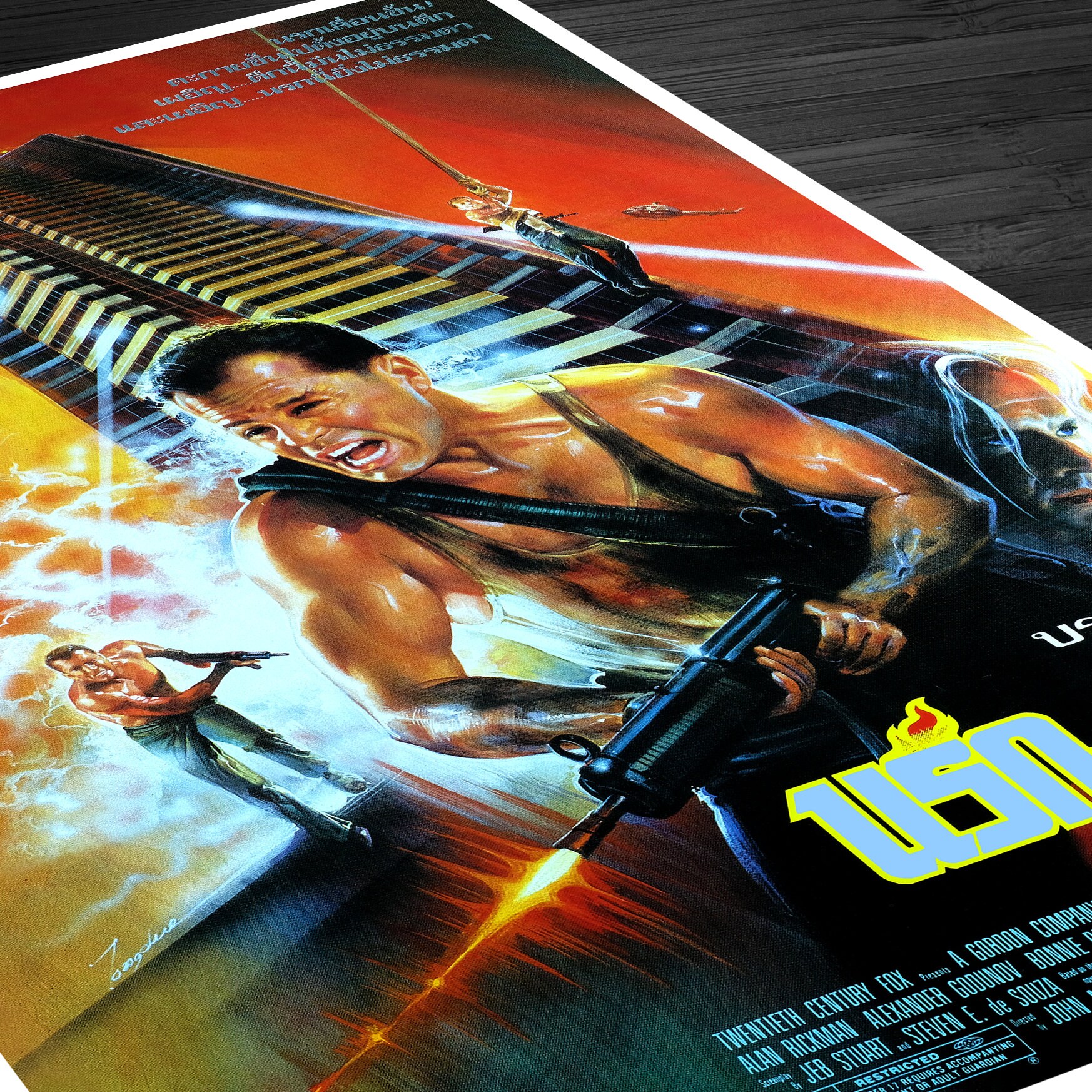 Die Hard Movie Poster Thai Movie Poster, Film Poster, Gifts for Him ...