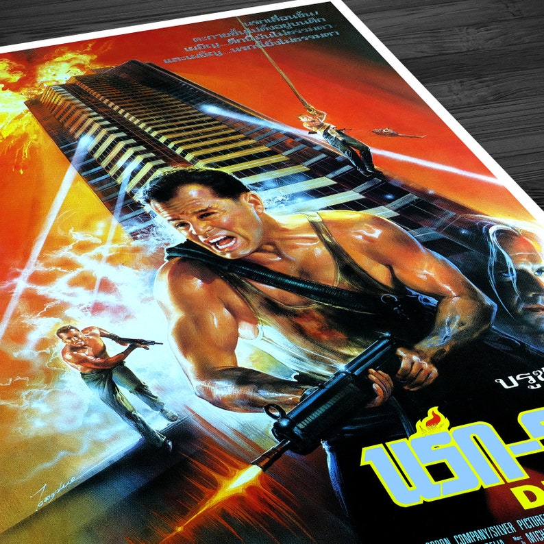 Die Hard Movie Poster Thai Movie Poster, Film Poster, Gifts for Him ...