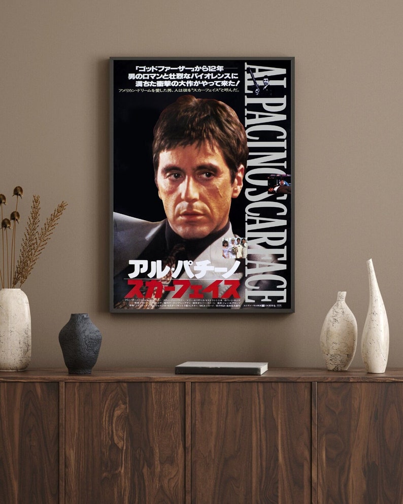 Scarface Movie Poster (1983) Japanese Version | Vintage Movie Poster ...
