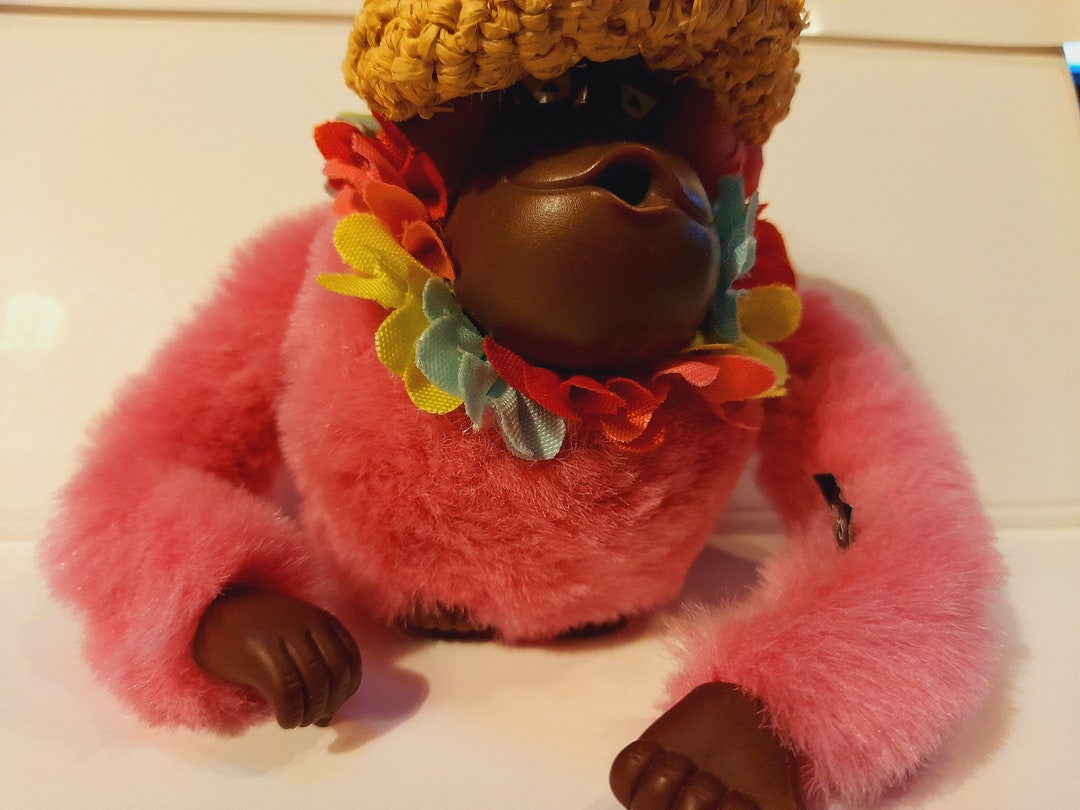Vintage Kipling Special Monkey, in Straw Hat and and Hawaiian Lei ...
