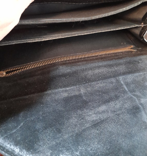 Vintage patent leather envelope style shoulder bag wi… - Gem