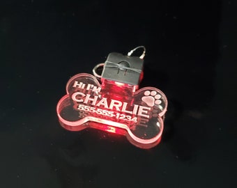 Personalized LED Dog Tag Light up Dog Tag Color Changing Stocking ...