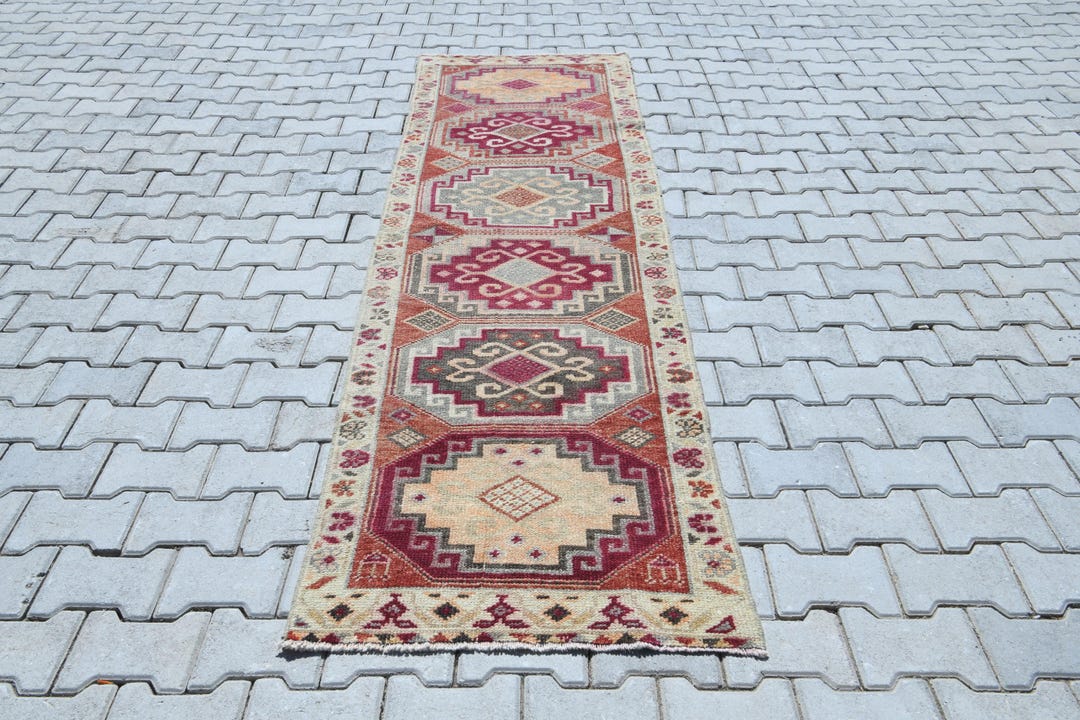 2x9 Runner Rug,2x9 Entry Rug,2x9 Hallway Rug,2x9 Handmade Rug,oushak ...