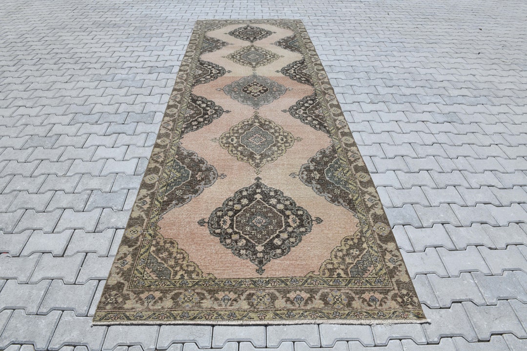 4x13 Runner Rug,oushak Runner,kitchen Runner,4x13 Vintage Runner,4x13 ...