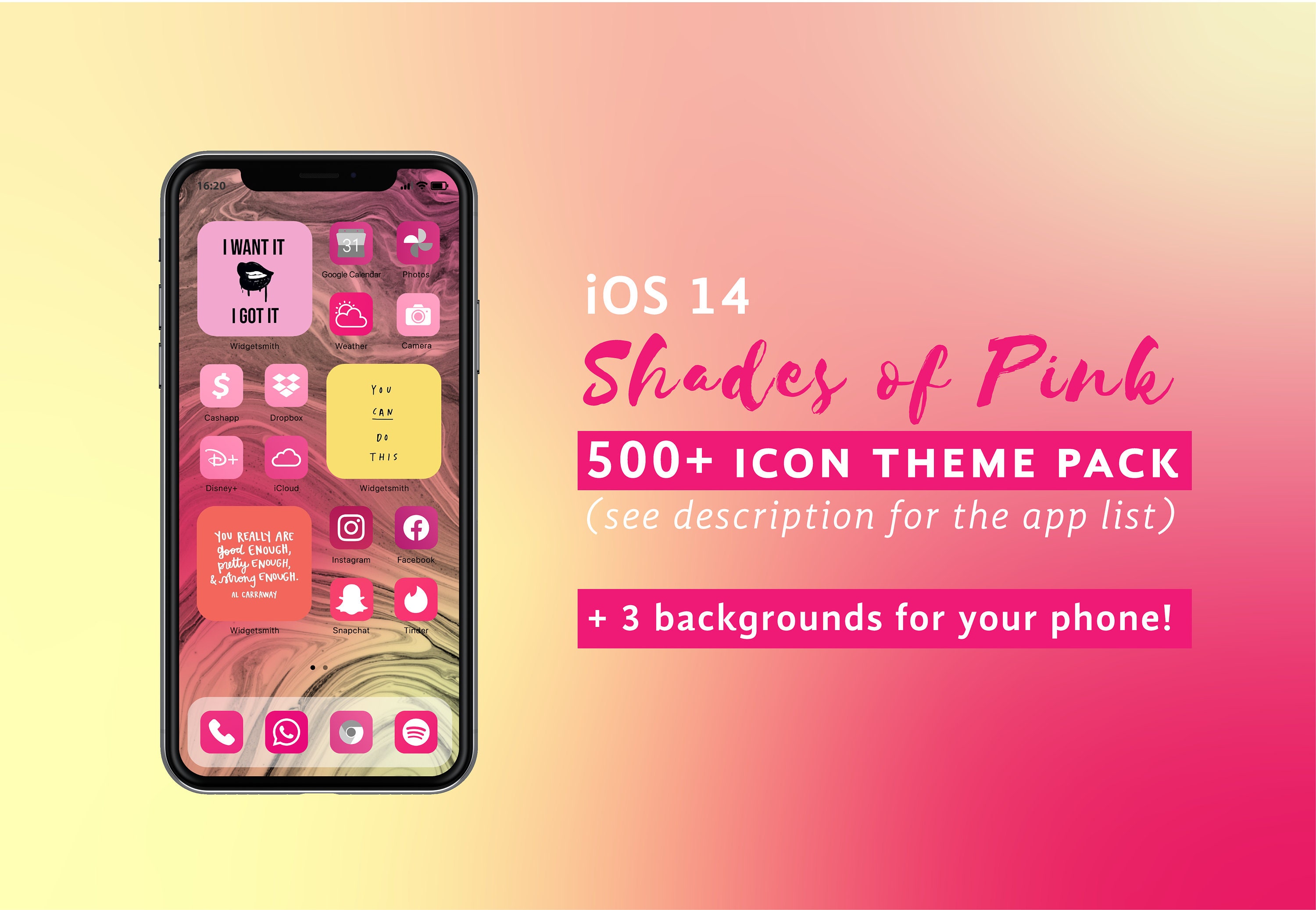 500+ Ios Pink Icon Pack | Shades of Pink | app Icon Pack for Ios14 ...