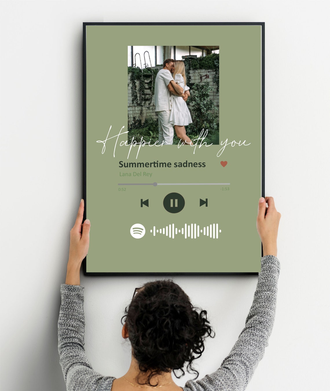 Custom Spotify Song Poster Aesthetics couple Print Favorite | Etsy
