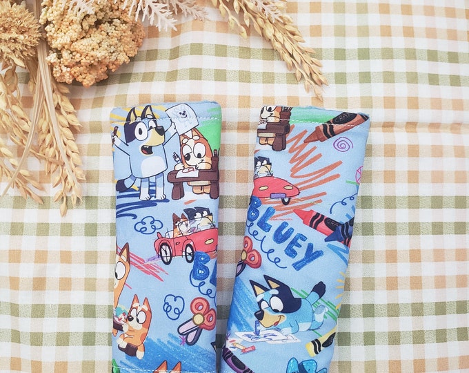 Bluey Baby Car Seat Belt Covers, Backpack Straps Covers, Car Seat ...