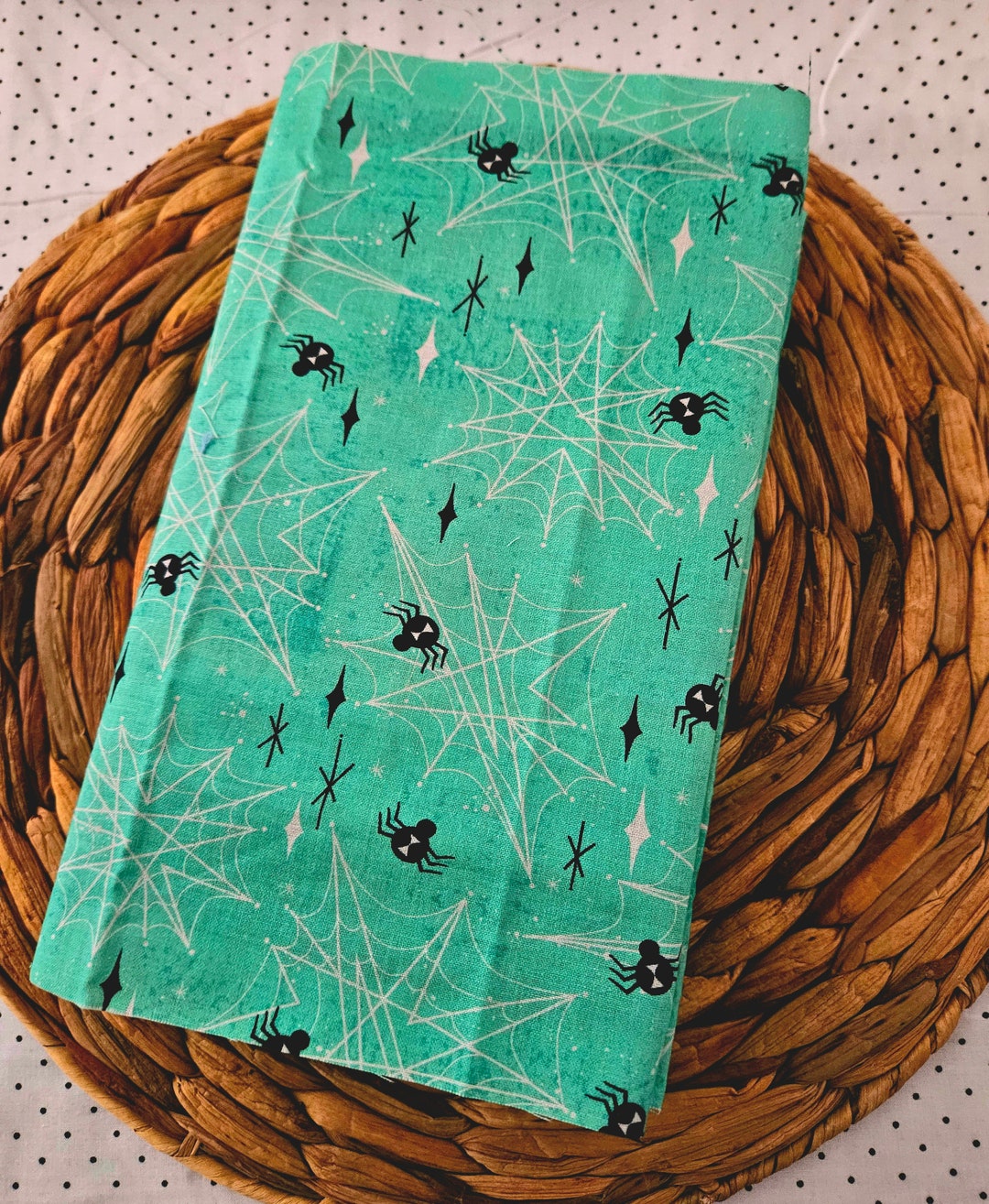 Halloween Teal Spiders Book Cover-adjustable Book Cover-dust - Etsy