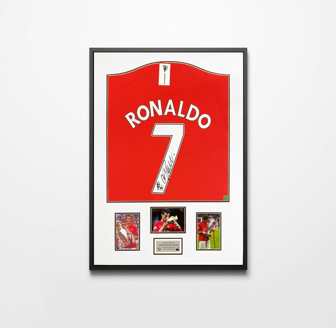 Authentically Signed Cristiano Ronaldo Autograph Man Utd Framed Shirt ...
