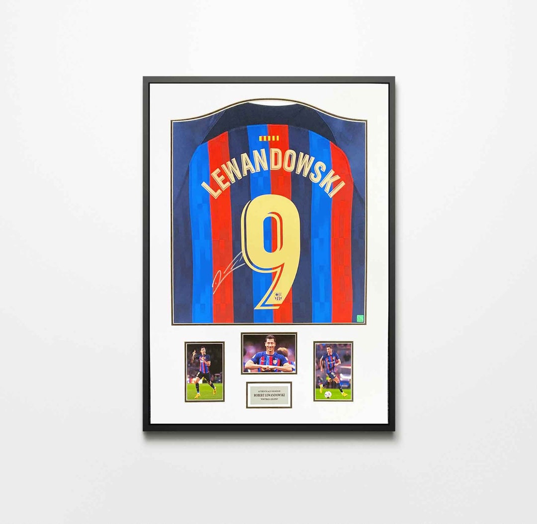 Authentically Signed Robert Lewandowski Barcelona Shirt - Etsy