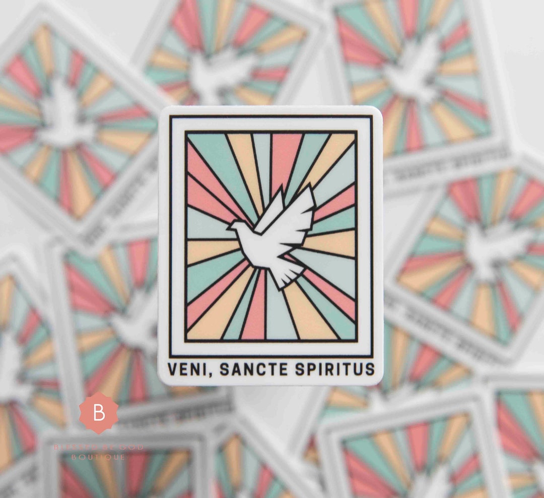 Come Holy Spirit Sticker, Catholic Vinyl Sticker, Laptop Sticker, Die ...