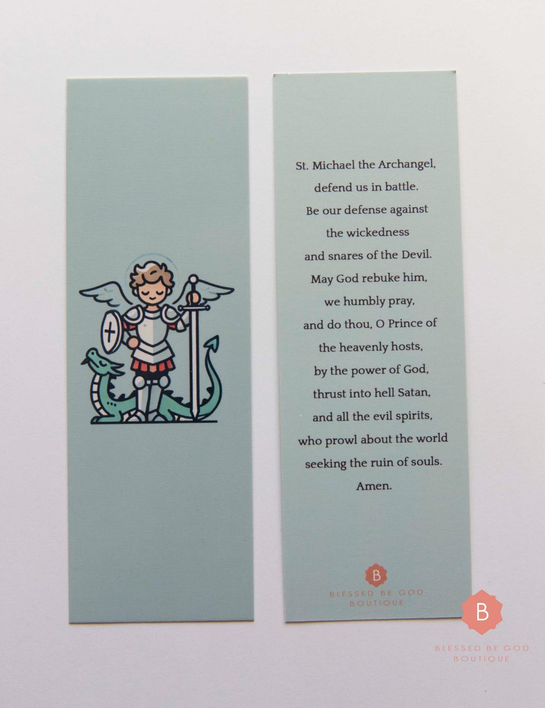 St. Michael the Archangel Bookmark, Catholic Bookmark, Christian ...