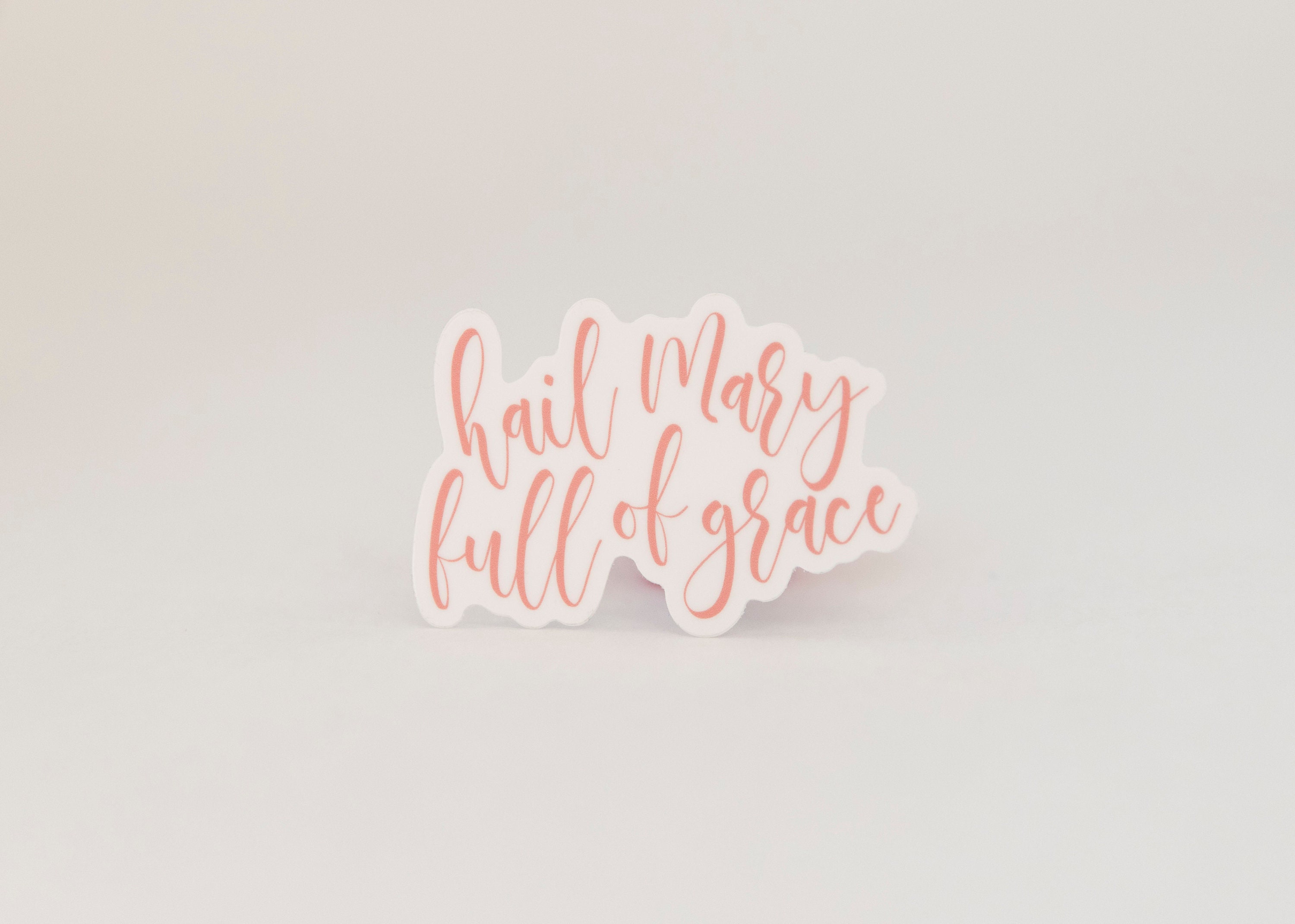 Hail Mary Sticker Catholic Vinyl Sticker Laptop Sticker Die - Etsy