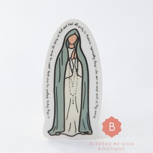 Our Lady of Fatima Sticker, Catholic Vinyl Sticker, Laptop Sticker, Die ...